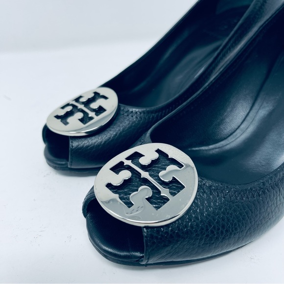 Tory Burch | Shoes | Tory Burch Sally 2 Peep Toe Wedges Sz75 | Poshmark